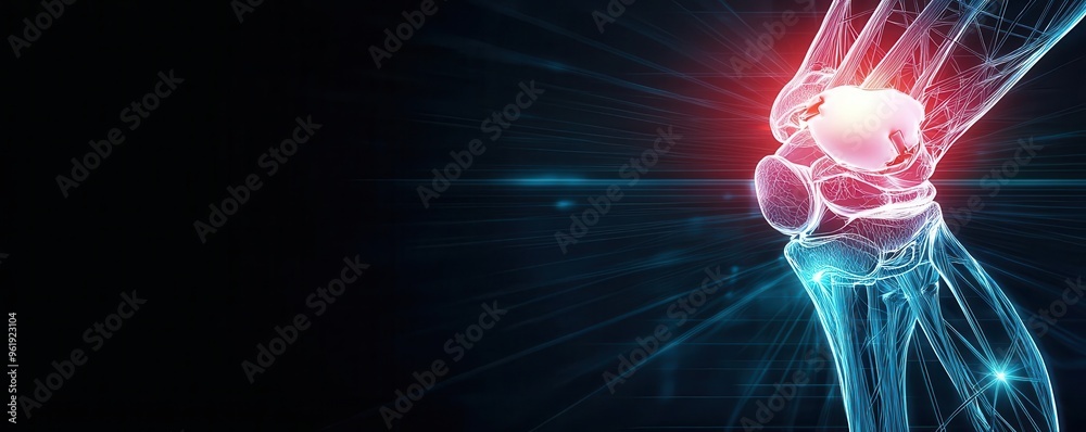 Medical illustration showing swelling in a dislocated joint, joint ...