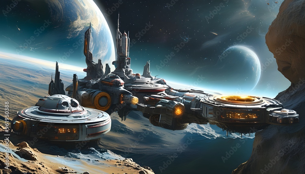 Crafting a Cosmic Scene: Futuristic Tools Shaping a Mini Earth in Sci ...