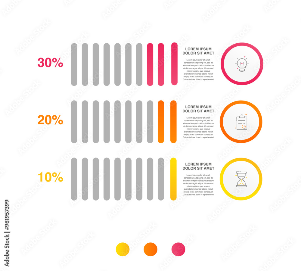 Colorful gradient bars template list. Vector modern infographic ... Colorful gradient bars template list. Vector modern infographic ...