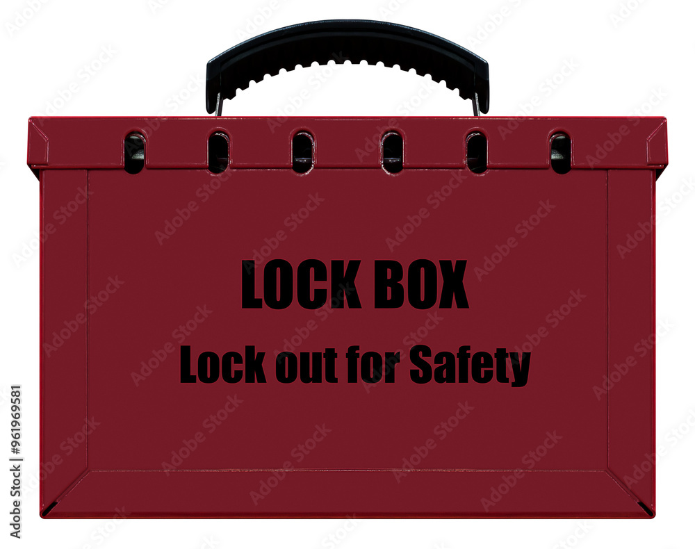 Red lock out tag out key cabinet Stock Illustration | Adobe Stock