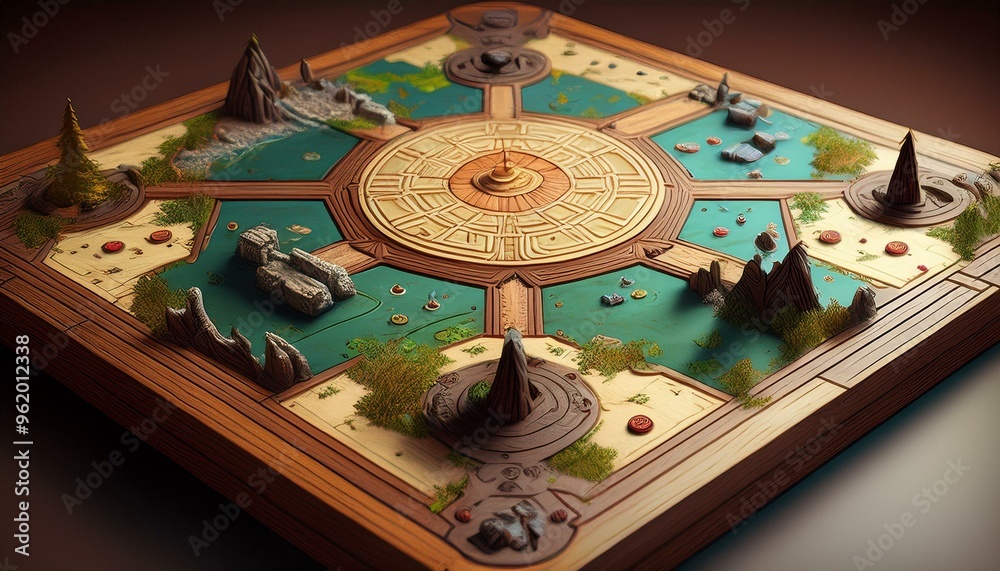 3D Perspective Render the game board in 3D to create a realistic and ...