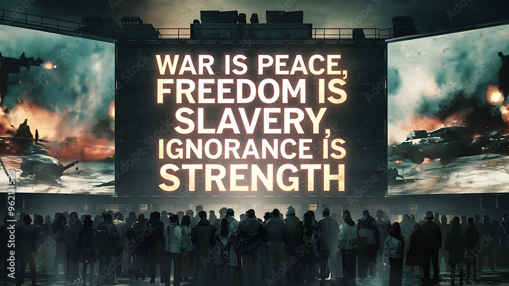 Orwell’s 1984 dystopian world: freedom is slavery, ignorance is ...
