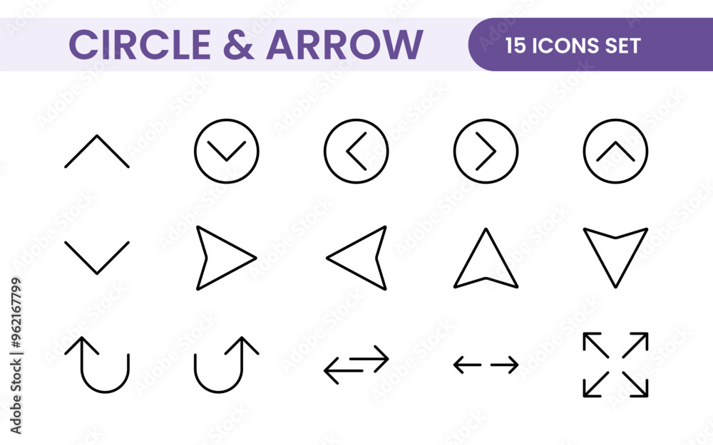 Dynamic Circle and Arrow Icon Set: A Versatile Collection for ...