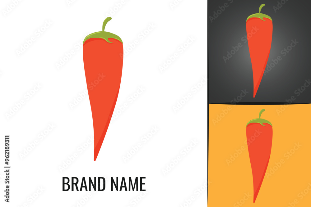 Red hot chili pepper logo. Spicy vegetables chile peppers logotype ...