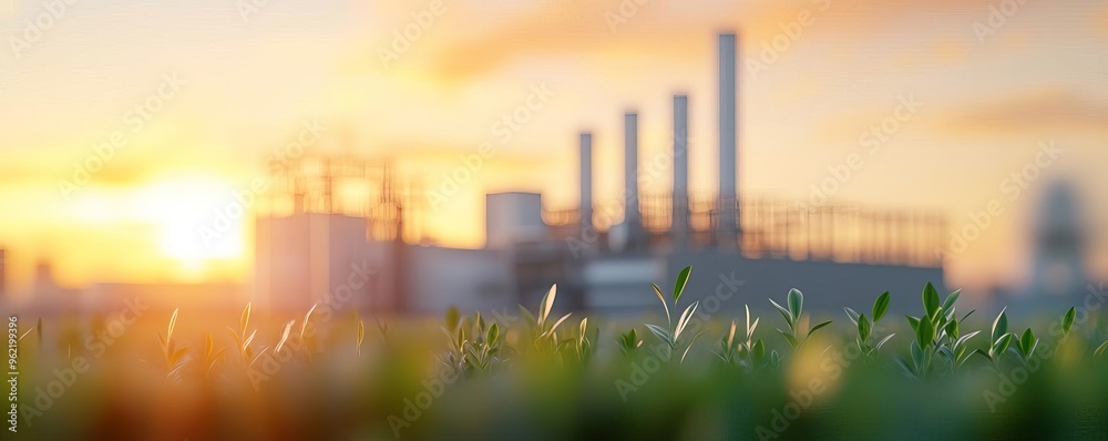 Digital rendering of a smart factory with minimal emissions ...