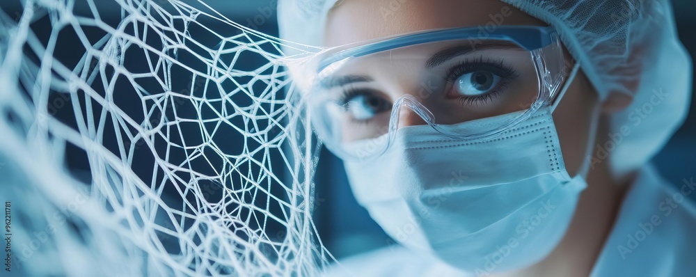 Synthetic spider silk production in a biotech lab, advanced ...