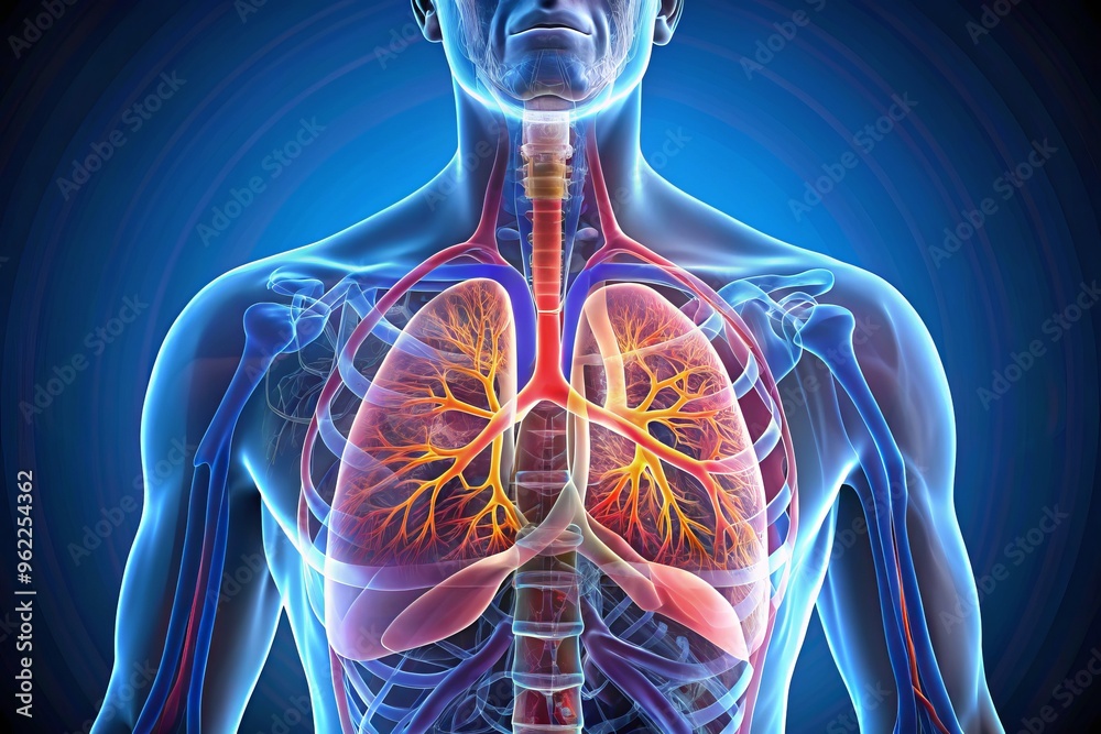 lung diagram respiratory system anatomy diagram biomedical illustration ...