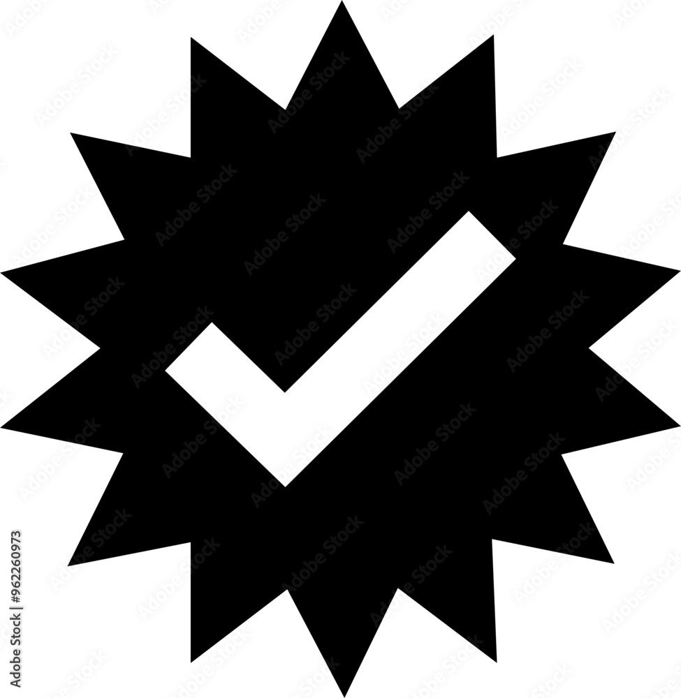Check mark icon in flat Black tick icon vector for apps and website ...