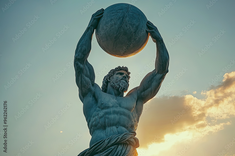 Atlas, the Titan, Bears the Weight of the World, a Powerful Symbol of ...