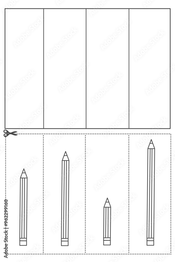 Short objects from shortest to tallest worksheet for kids, short and ...