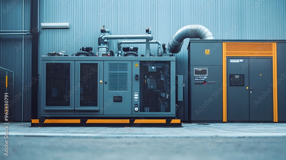 High Voltage Transformer A high-voltage transformer sitting outside an ...