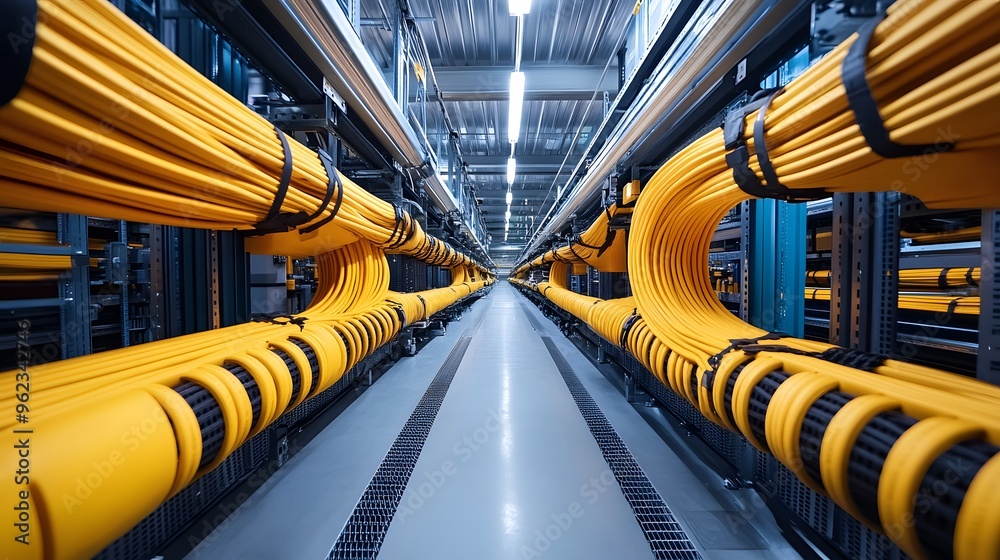 Cable Tray System A system of cable trays mounted along the ceiling ...