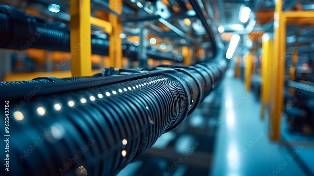 Cable Tray System A system of cable trays mounted along the ceiling ...