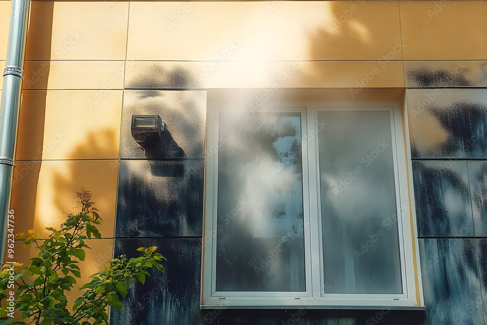 Service for washing building facades and windows with high pressure ...