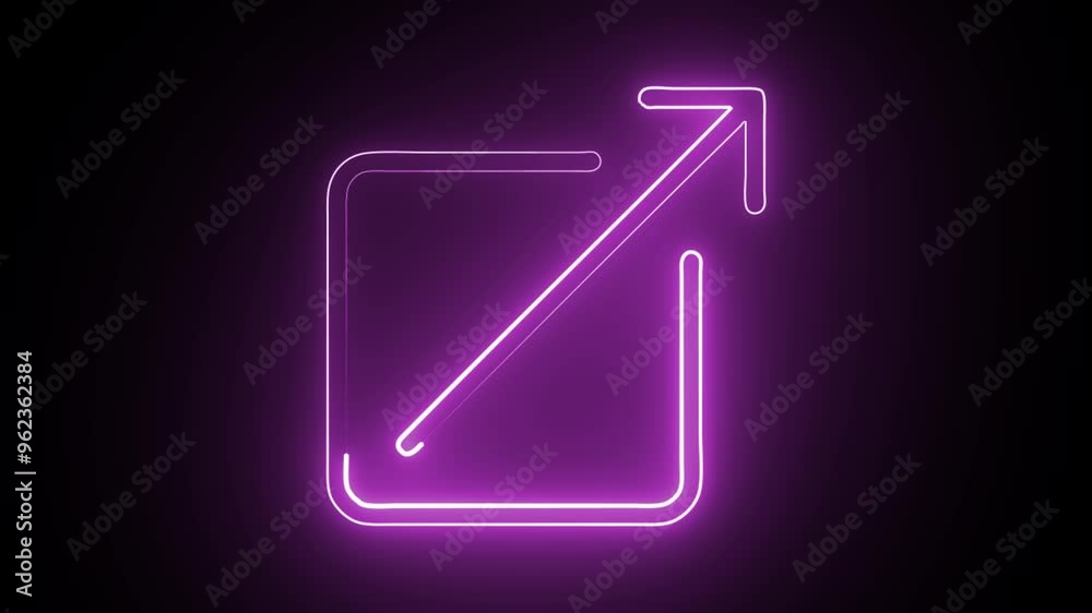 2D black simple thin line animation of resize icon, HD video with ...