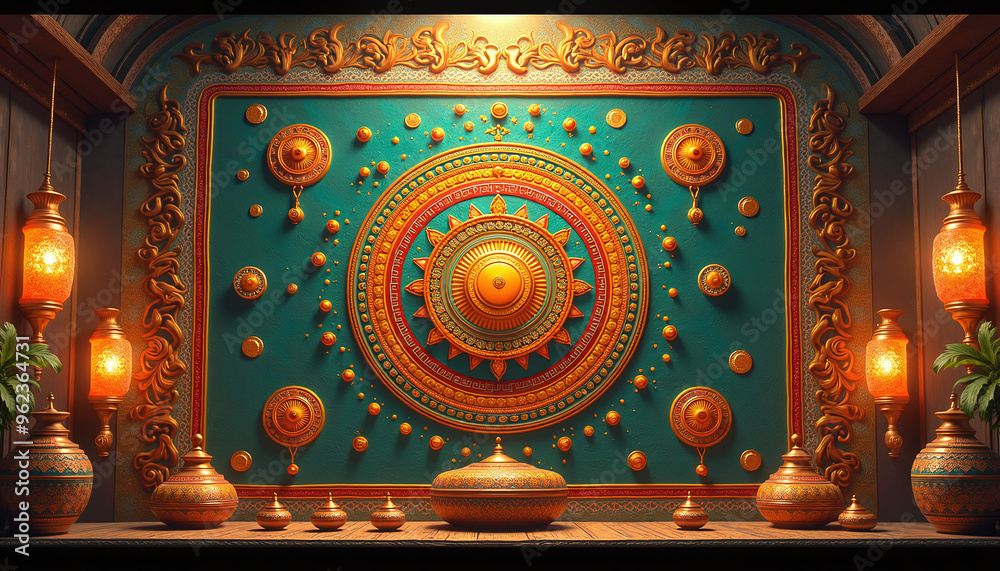 Kerala Cultural Art Patterns Depicting Thiruvonam Timings and Kerala’s ...