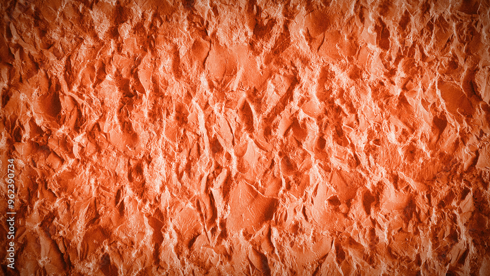 Textured orange stone wall background with natural rugged patterns ...