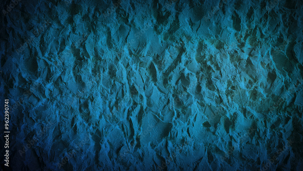 Deep blue textured stone wall background with natural rugged patterns ...