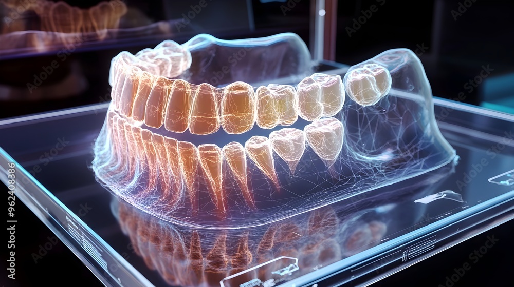 Holographic visualization showcasing intricate details of dental ...