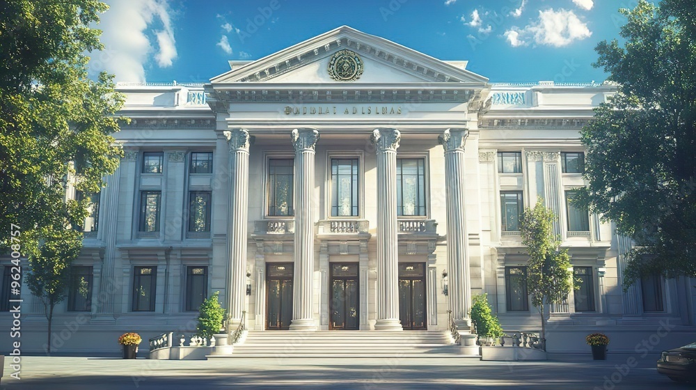 Elegant city hall design displayed through beautiful architectural ...