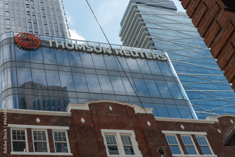 facade of Thomson Reuters Tower located at 19 Duncan Street in Toronto ...