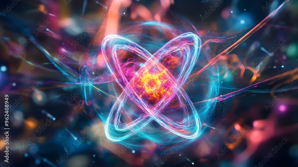 Visually captivating holographic display showcasing the intricate ...