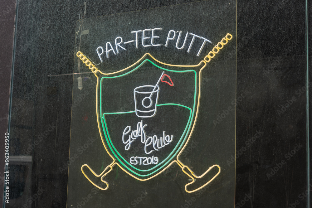 sign outside Par-Tee Putt, a bar, located at 26 Duncan Street in ...