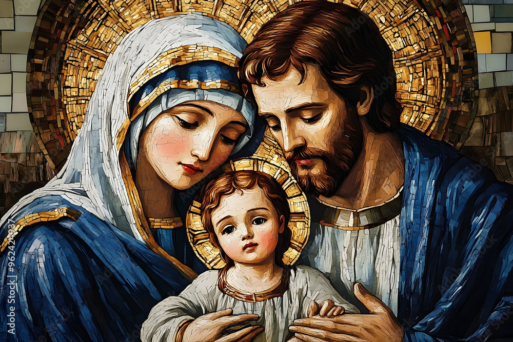 Photo & Art Print The image of the Holy Family, Jesus, Mary and Joseph ...