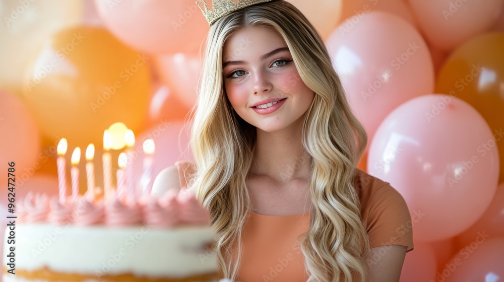 Beautiful 15-Year-Old Girl with Bronze Skin, Blonde Hair, and Light ...