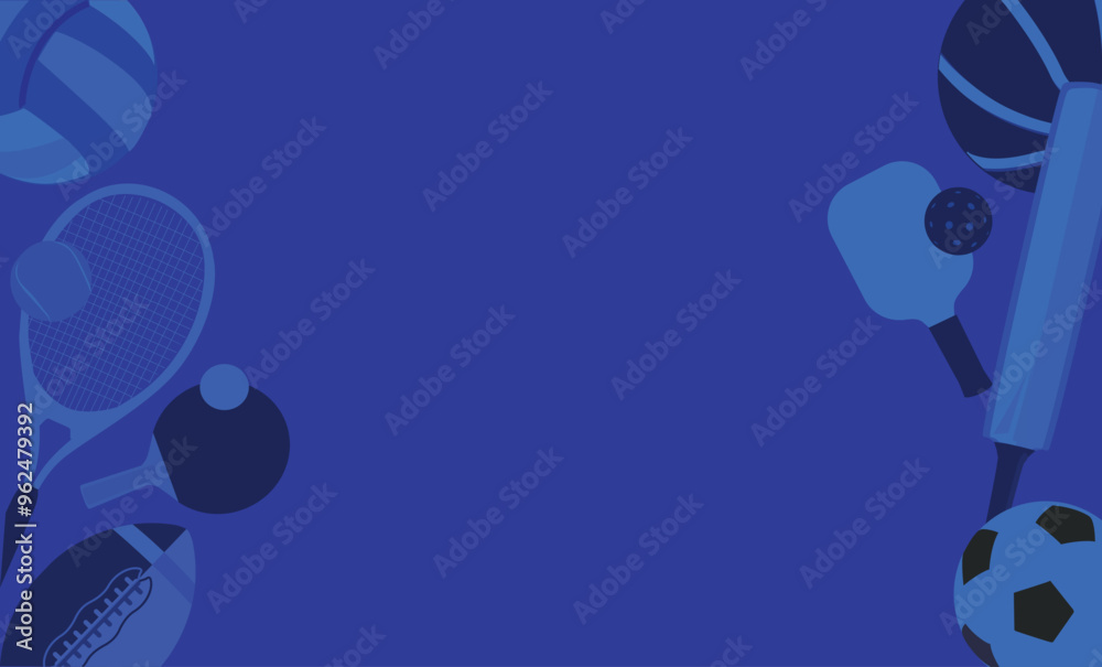 Great editable vector file of multisport background with wide blank ...