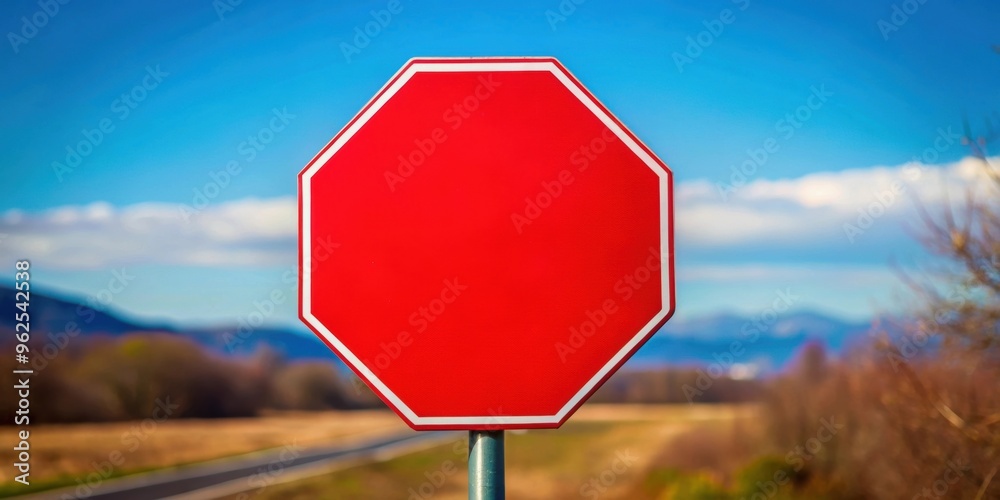 render of a red stop sign on a background, stop sign, red,render ...