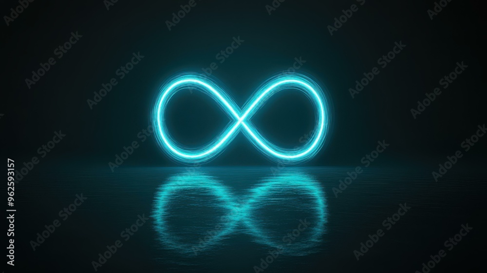 A stunning dark wallpaper featuring a glowing infinity symbol ...