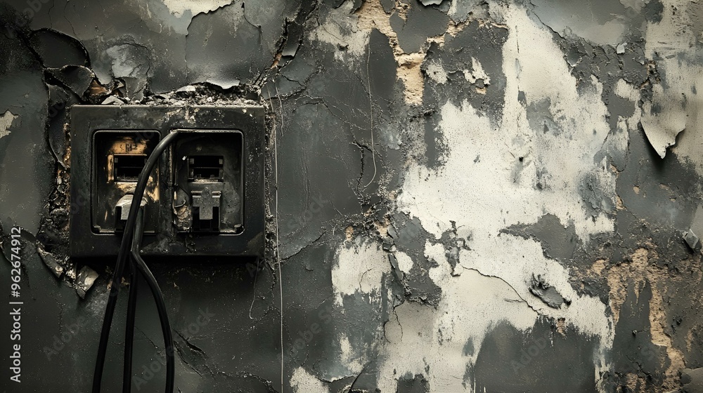 Rusty metal door on a forgotten factory wall, a vintage relic from the ...