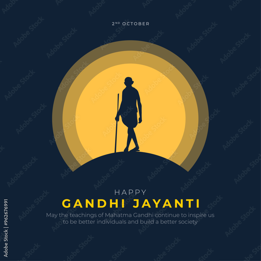 Happy Gandhi Jayanti Post and Flyer Template. Mahatma Gandhi Jayanti ...