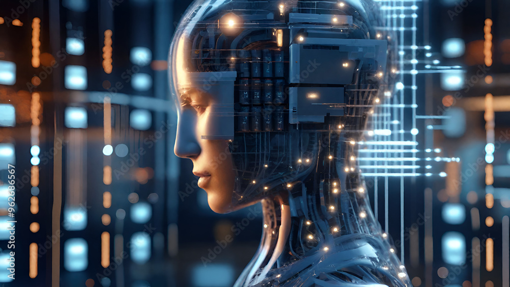 a machine learning process featuring artificial intelligence, deep data mining, and machine ...