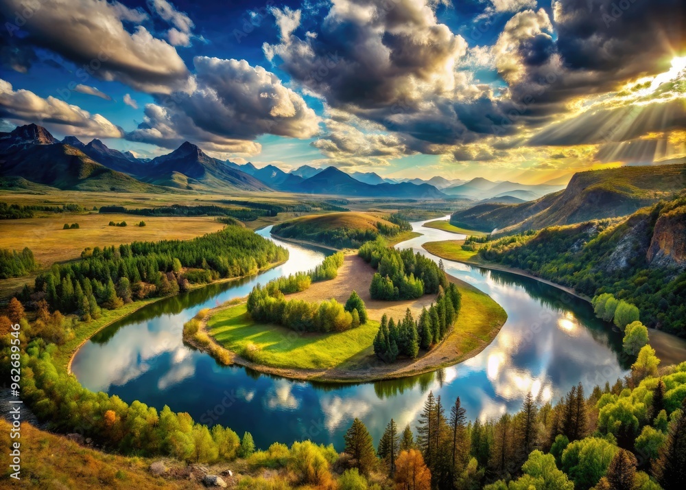 Captivating Image Showcasing The Meandering Waters And Serene Banks Of ...