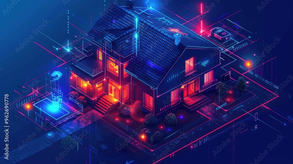 Infographic displaying a step-by-step guide to setting up a smart home ...