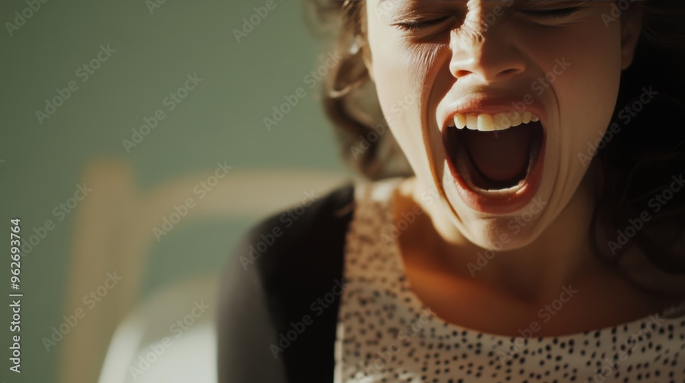 A pregnant woman writhing in pain during labor, capturing the intensity ...