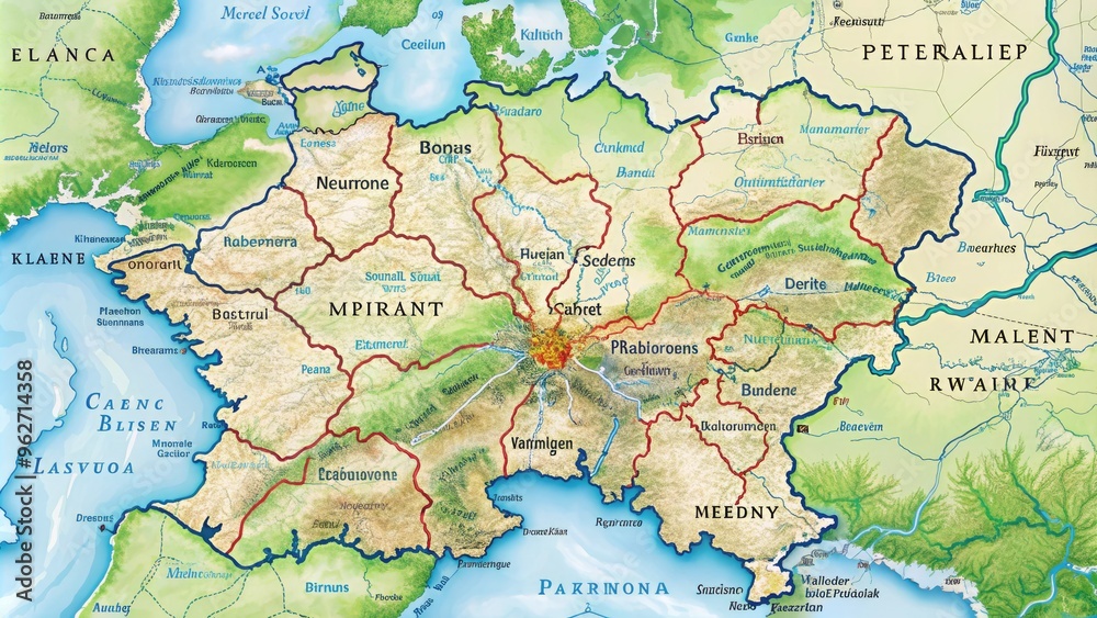 Map of Belgium highlighting major rivers, including the Scheldt, Meuse ...