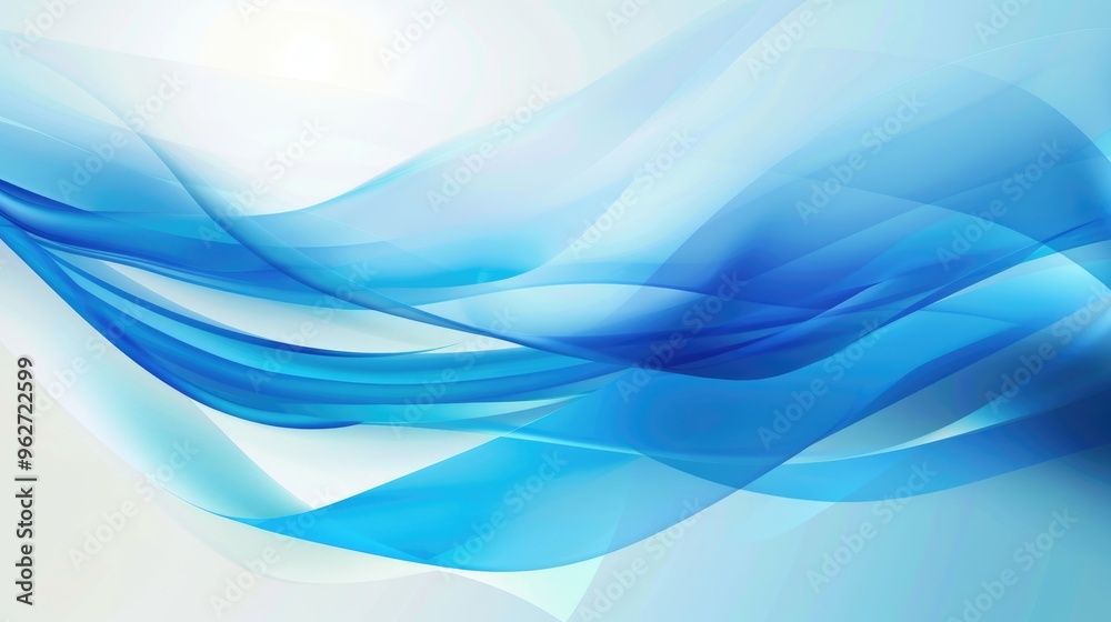 Abstract blue smooth fabric with flowing patterns. Background image of ...