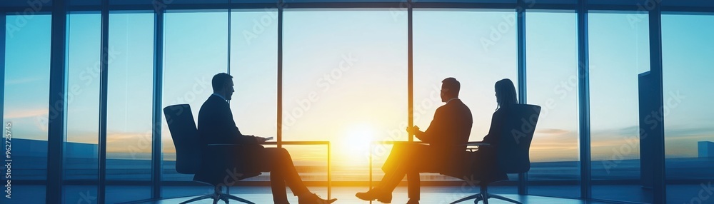 Panel interview with multiple interviewers asking questions to a ...