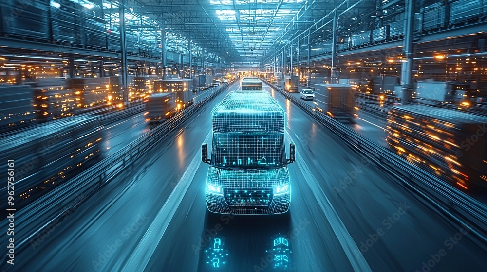 A Futuristic Distribution Hub With Ar Overlays Guiding Autonomous