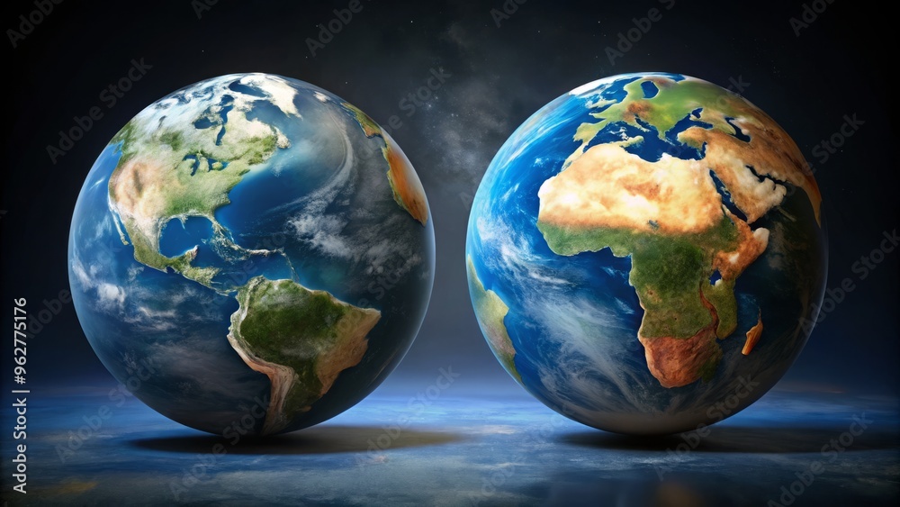 Captivating Image Depicting The Contrasting Perspectives Of Flat And ...