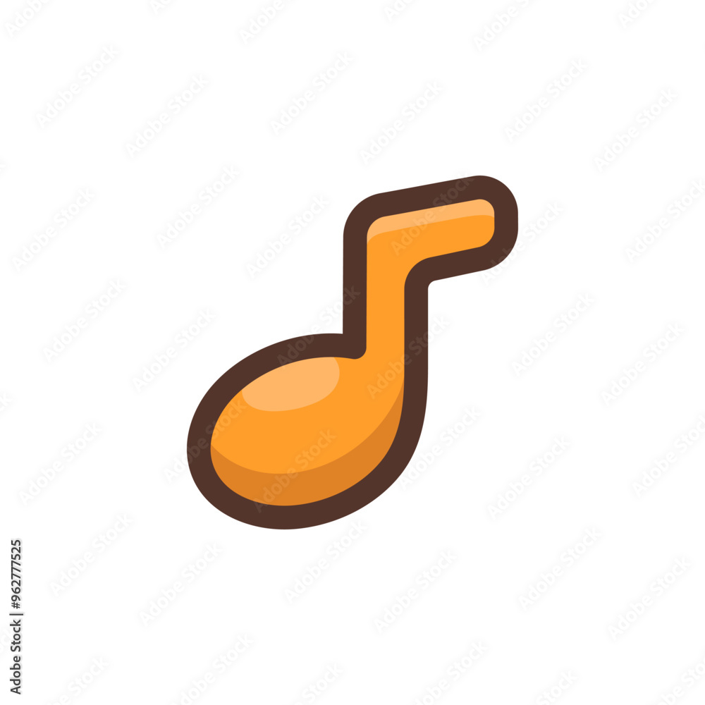 Music note icon. Musical sound, musical symbol, melody concept. Button ...