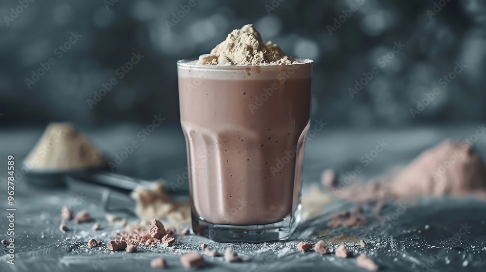 Chocolate organic almond high energy whey protein powder shake ...