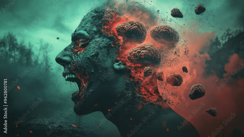 Transformation sequence of a person into an infected state, emphasizing ...