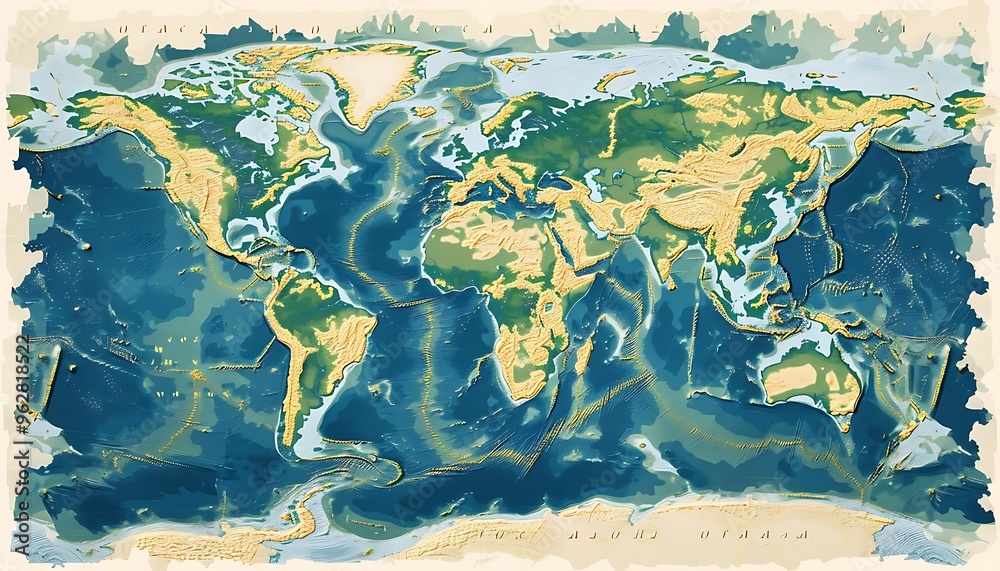 World Topography Map: A detailed and visually captivating map ...