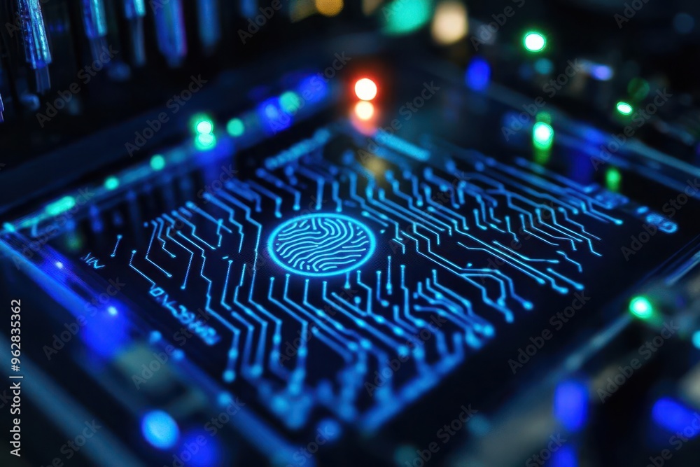 Detailed image of multi-factor authentication setup with biometric ... Detailed image of multi-factor authentication setup with biometric ...
