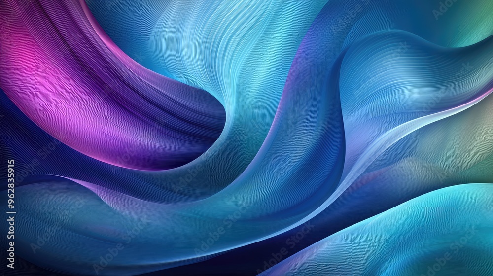 Abstract design symbolizing peace and nature therapy, featuring dynamic ...