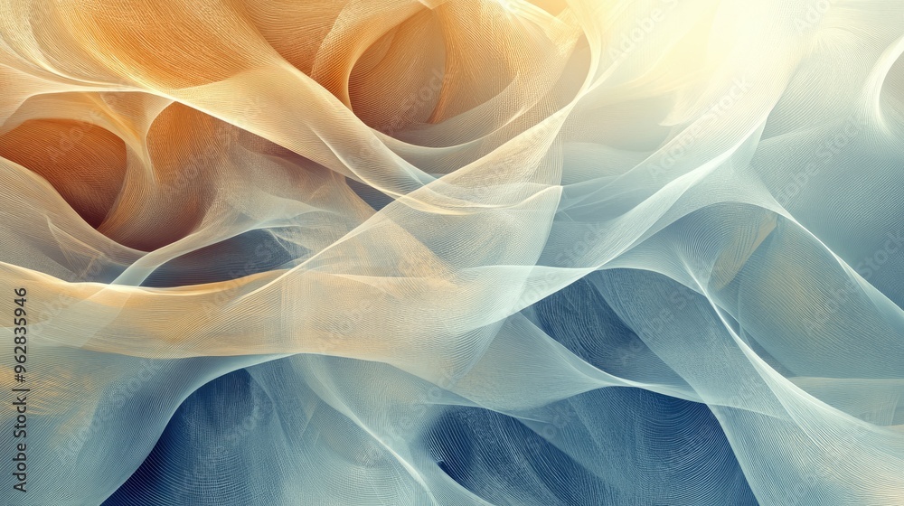 Abstract design symbolizing peace and nature therapy, featuring dynamic ...